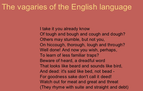 Vagaries Of English Language | Funzug.com